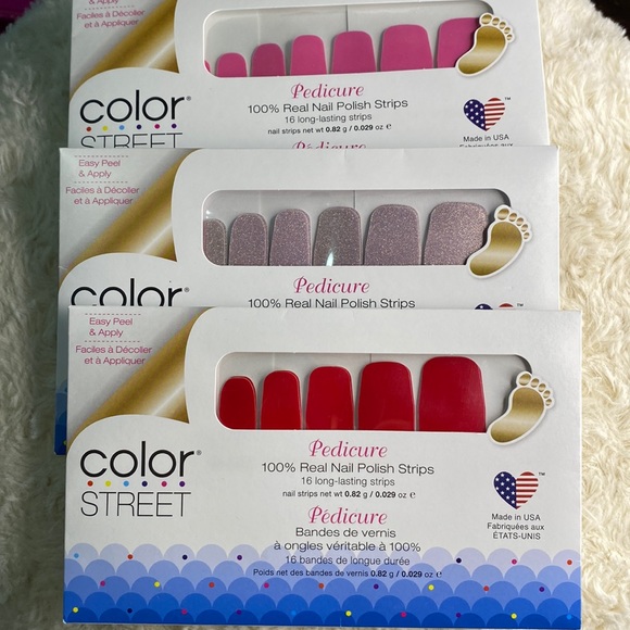 Color Street | Makeup | Color Street Nail Strips Pedicure Bundle | Poshmark